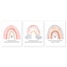 Watercolor Rainbow Wall Art With Quotes, Art Print Set 3 Prints or ...