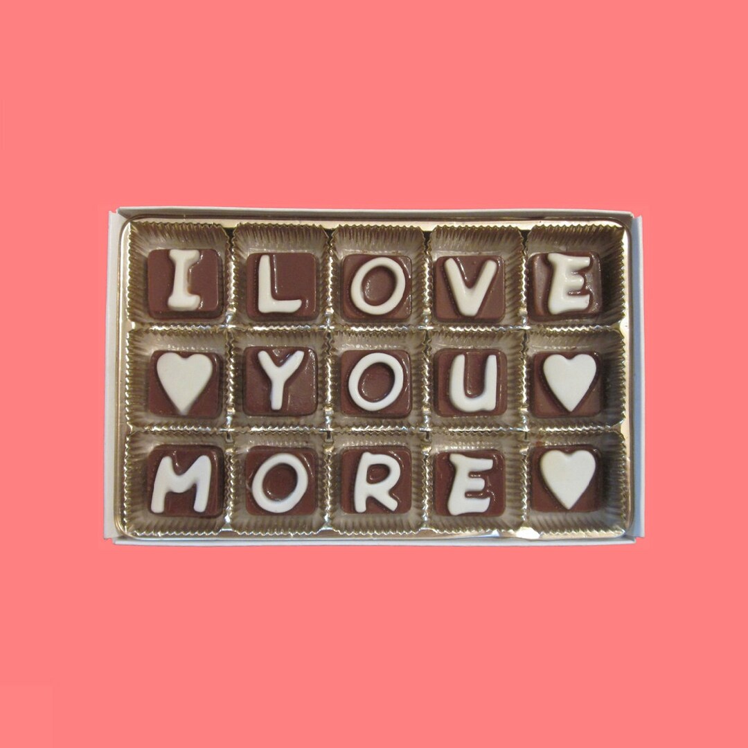 I Love You More Chocolate Valentine's Gift - Etsy