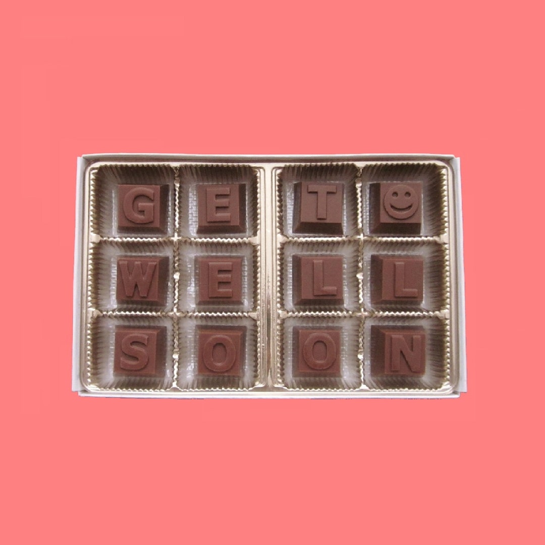 Get Well Soon Milk Chocolate Gift: Speedy Recovery Candy - Etsy