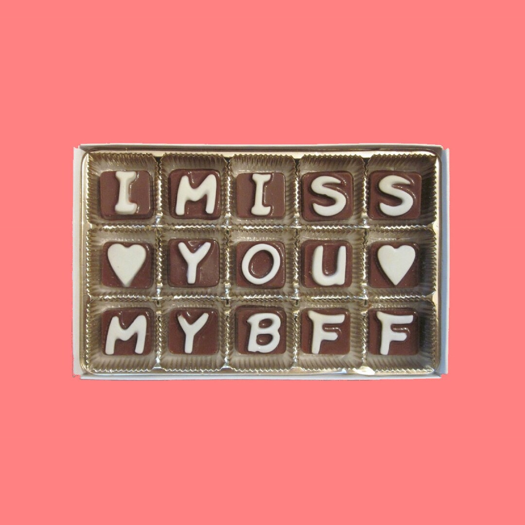 I Miss You Chocolate Gift Box: Long Distance BFF Friendship Gift - Etsy
