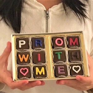 Prom Proposal Gift for Her Chocolate Says Prom With Me Gifts for Her ...