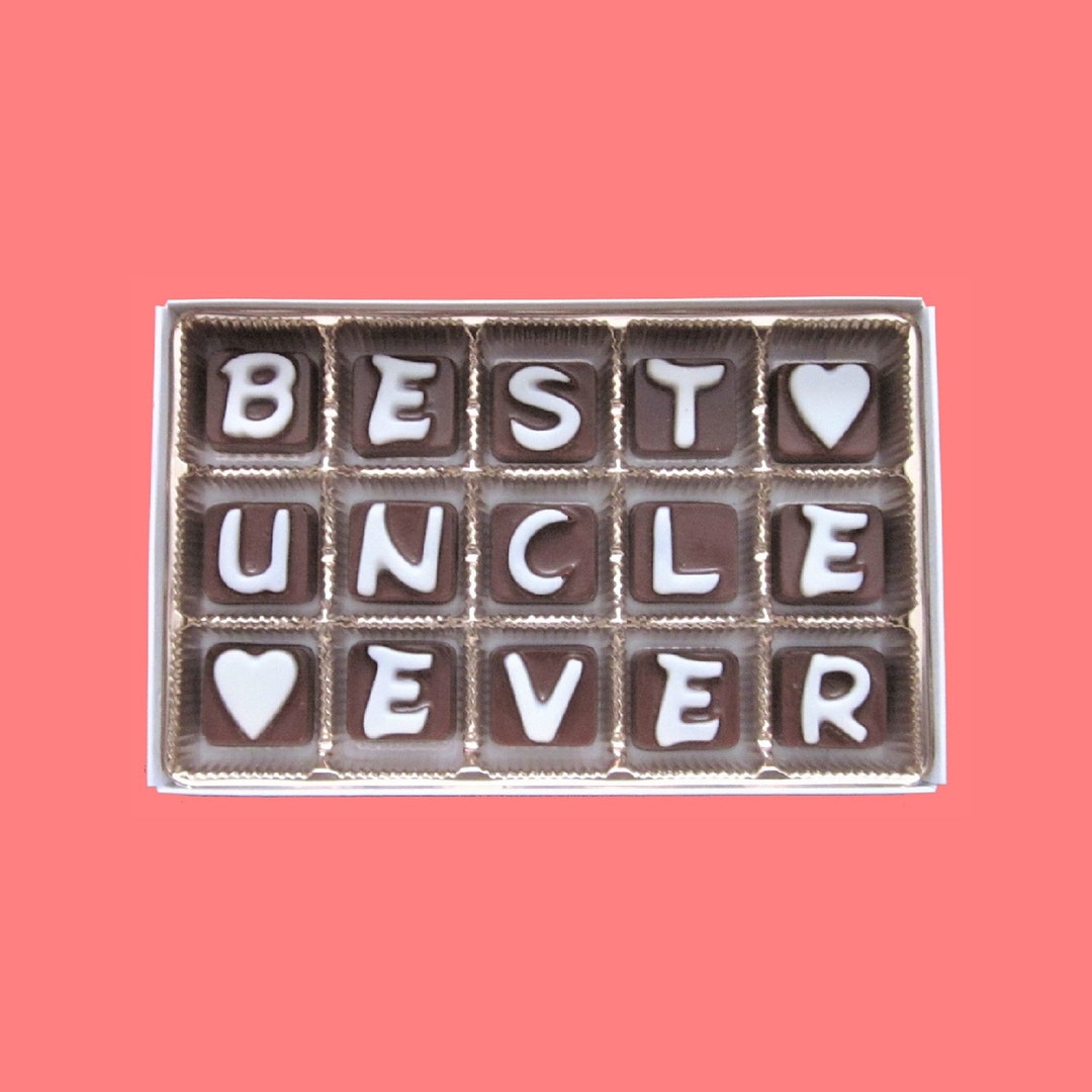 Best Uncle Ever Chocolate Message Box, Novelty Gift - Etsy