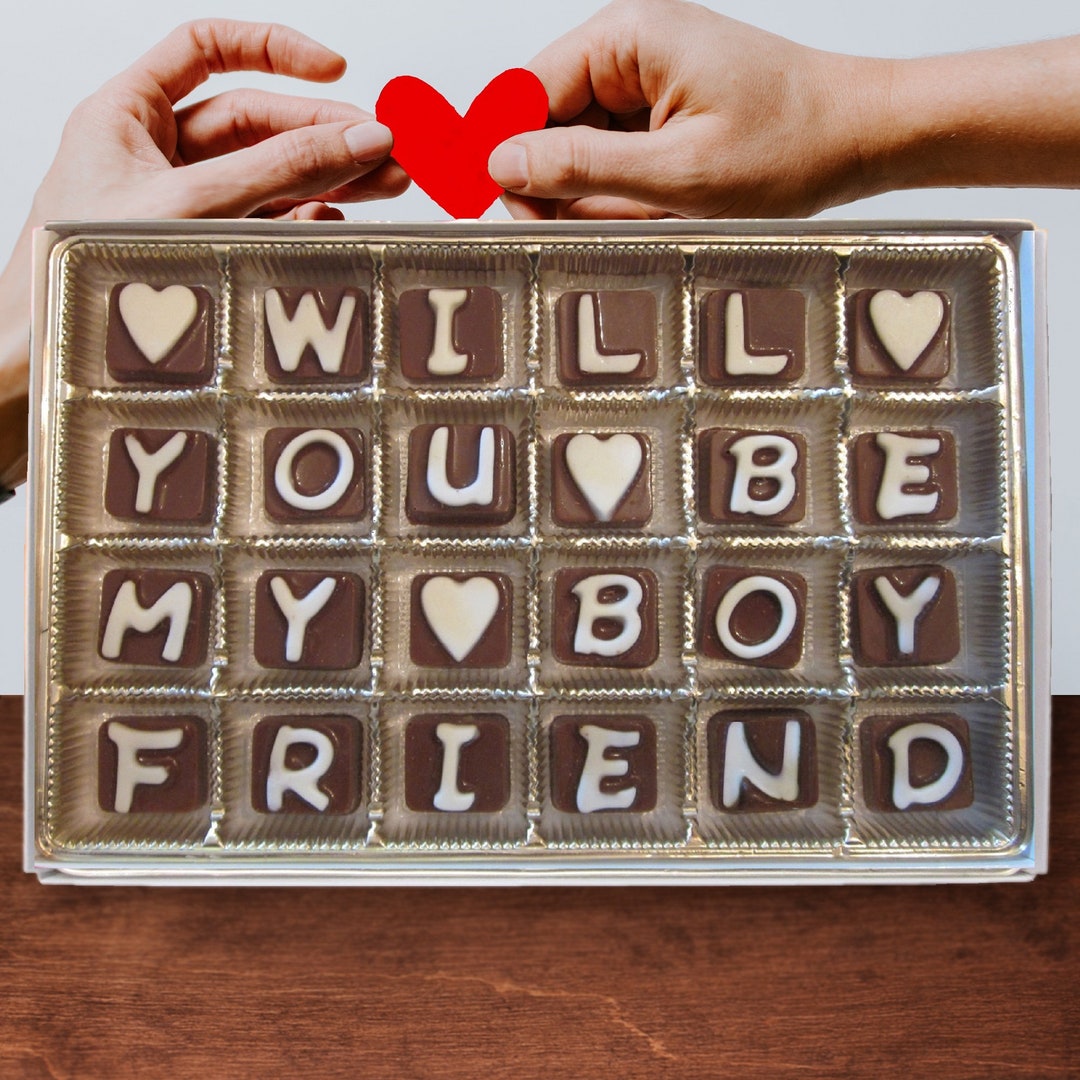 Be My Valentine Chocolate Gifts for Him Will You Be My Boyfriend ...