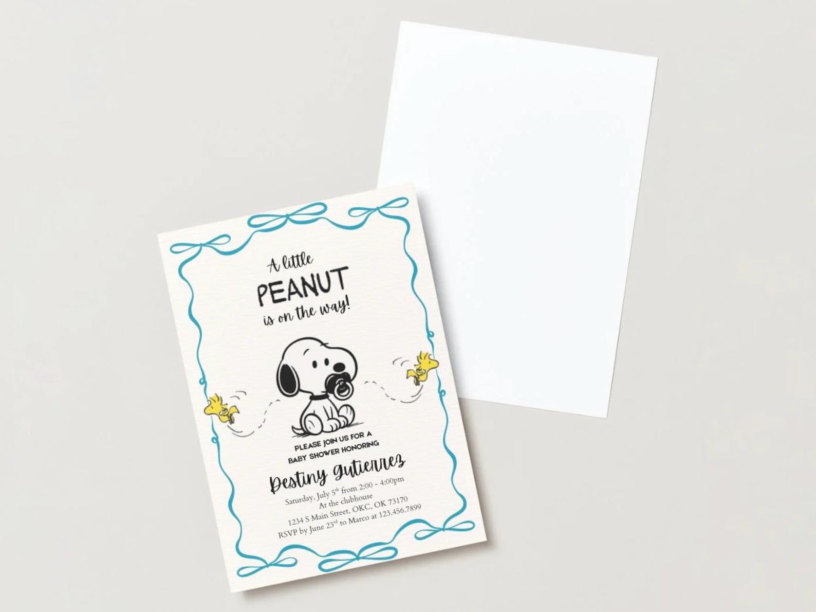 Peanuts | A Little Peanut is on the Way! – Editable Baby Shower ...