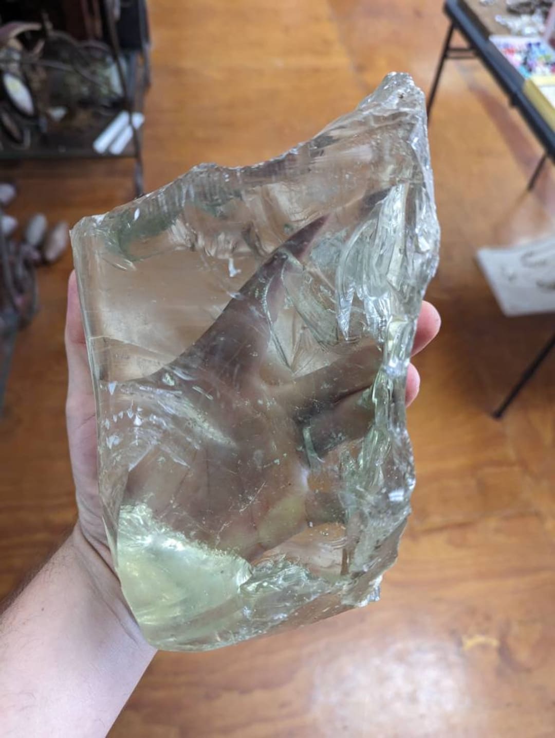 Huge 8lb Light Green / Clear Vintage Slag Glass - Etsy