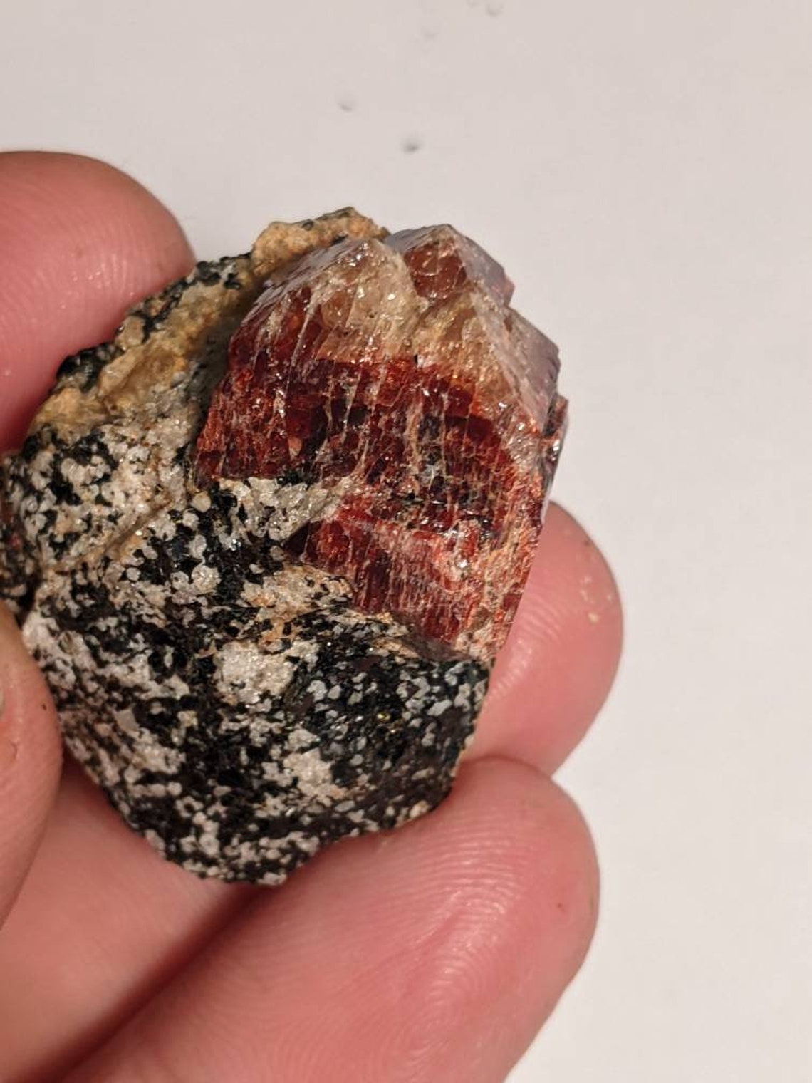 Gemmy Red Zircon Crystal in Matrix - Etsy