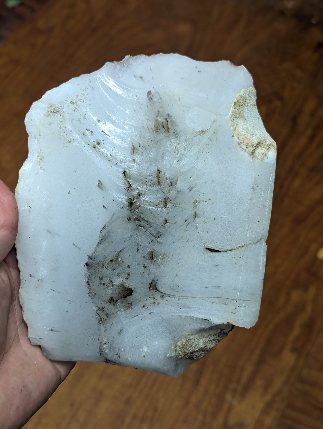 Big 4.1lb Vintage Rare White Color Slag Glass, Black Inclusions - Etsy