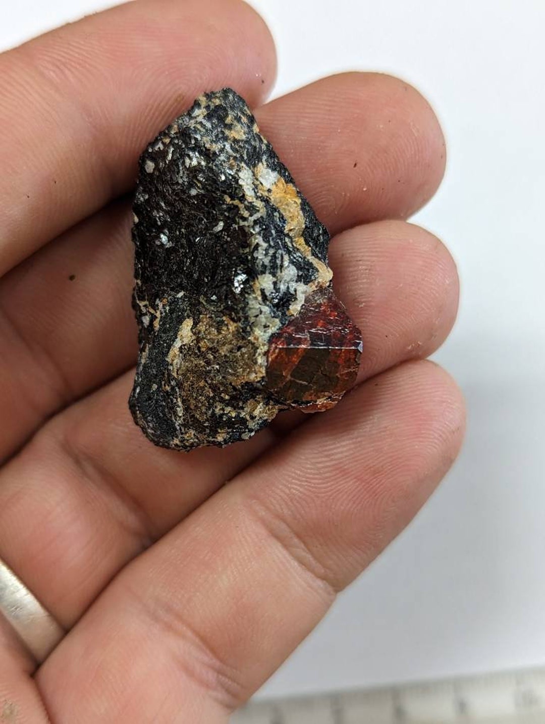 Natural Red Zircon Crystal in Matrix - Etsy