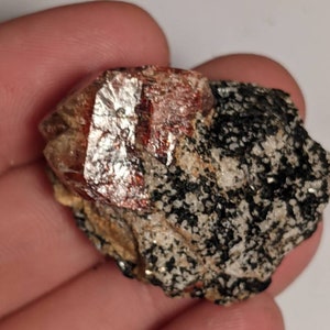 Gemmy Red Zircon Crystal in Matrix - Etsy