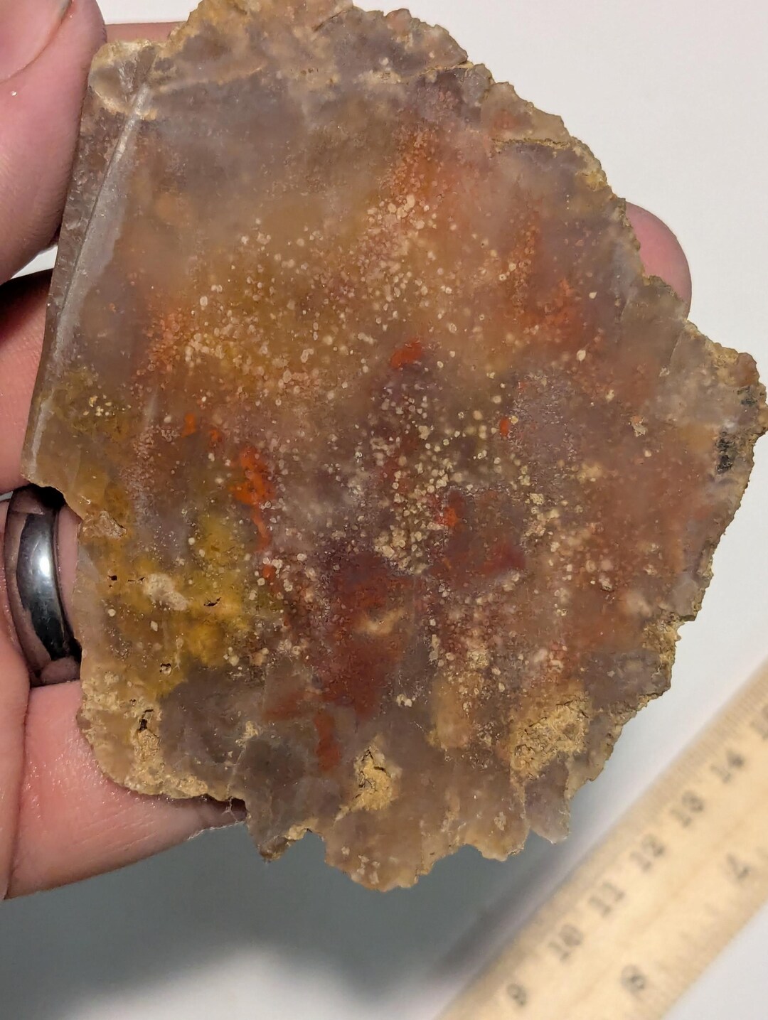 Yellow and Red Paint Rock Agate Slab From Alabama - Etsy