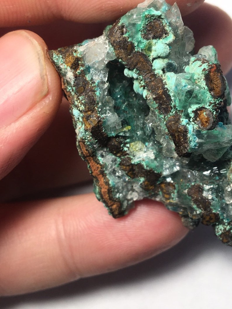 Conichalcite Selenite and Aurichalcite Crystal Cluster - Etsy