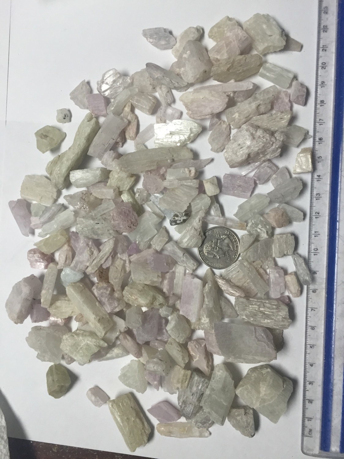 1lb Wholesale Natural Kunzite/spodumen Pink Green Blue and Clear ...