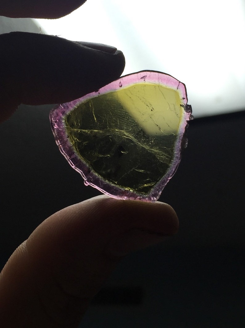 41ct Big Reverse Watermelon Tourmaline Slice Old Stock Brazil - Etsy