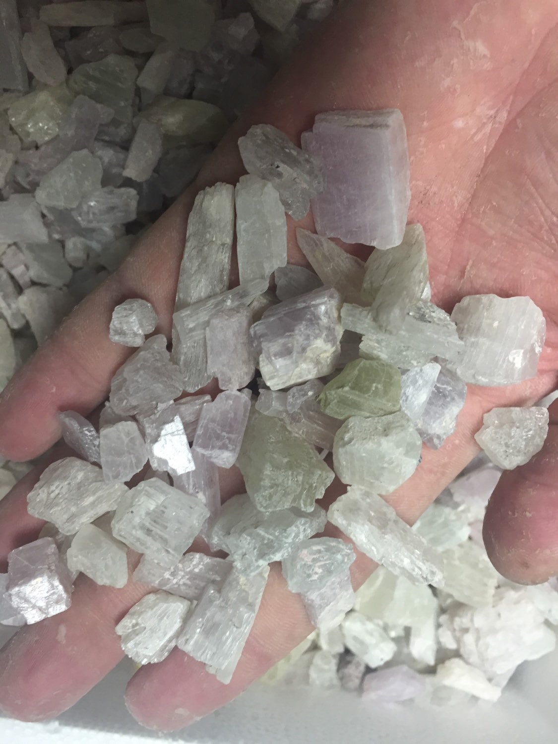 1lb Wholesale Natural Kunzite/spodumen Pink Green Blue and Clear ...