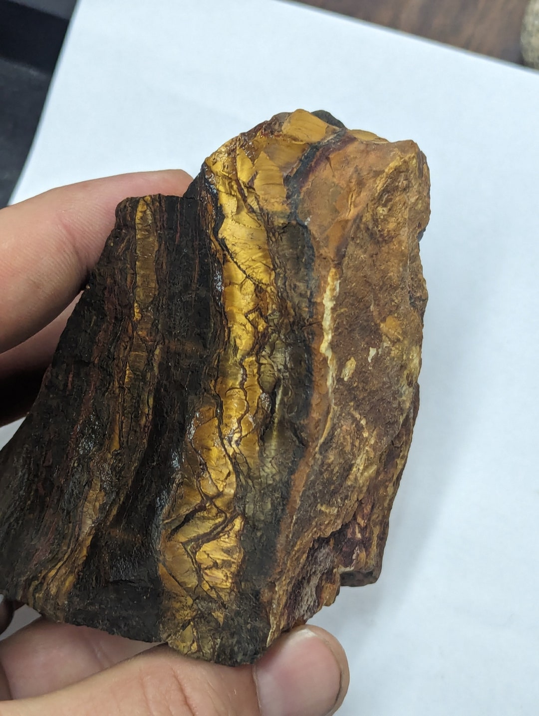 Large Beautiful Tiger Iron Rough Stone - Etsy