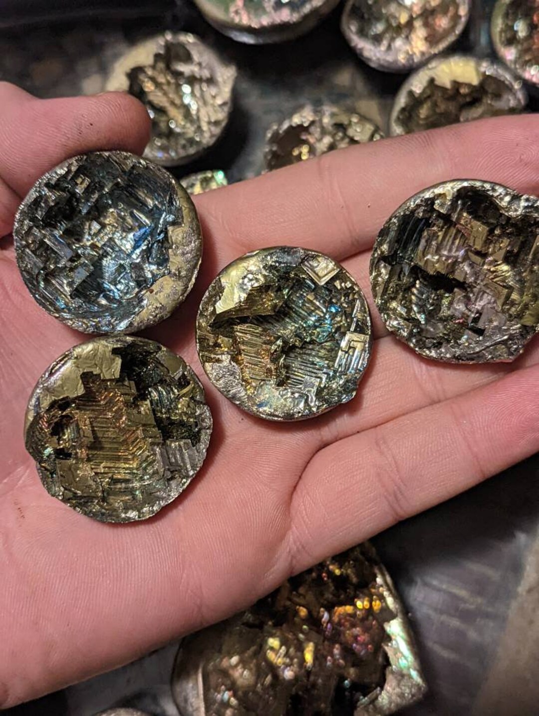 Bismuth Metal Sphere Geode - Etsy