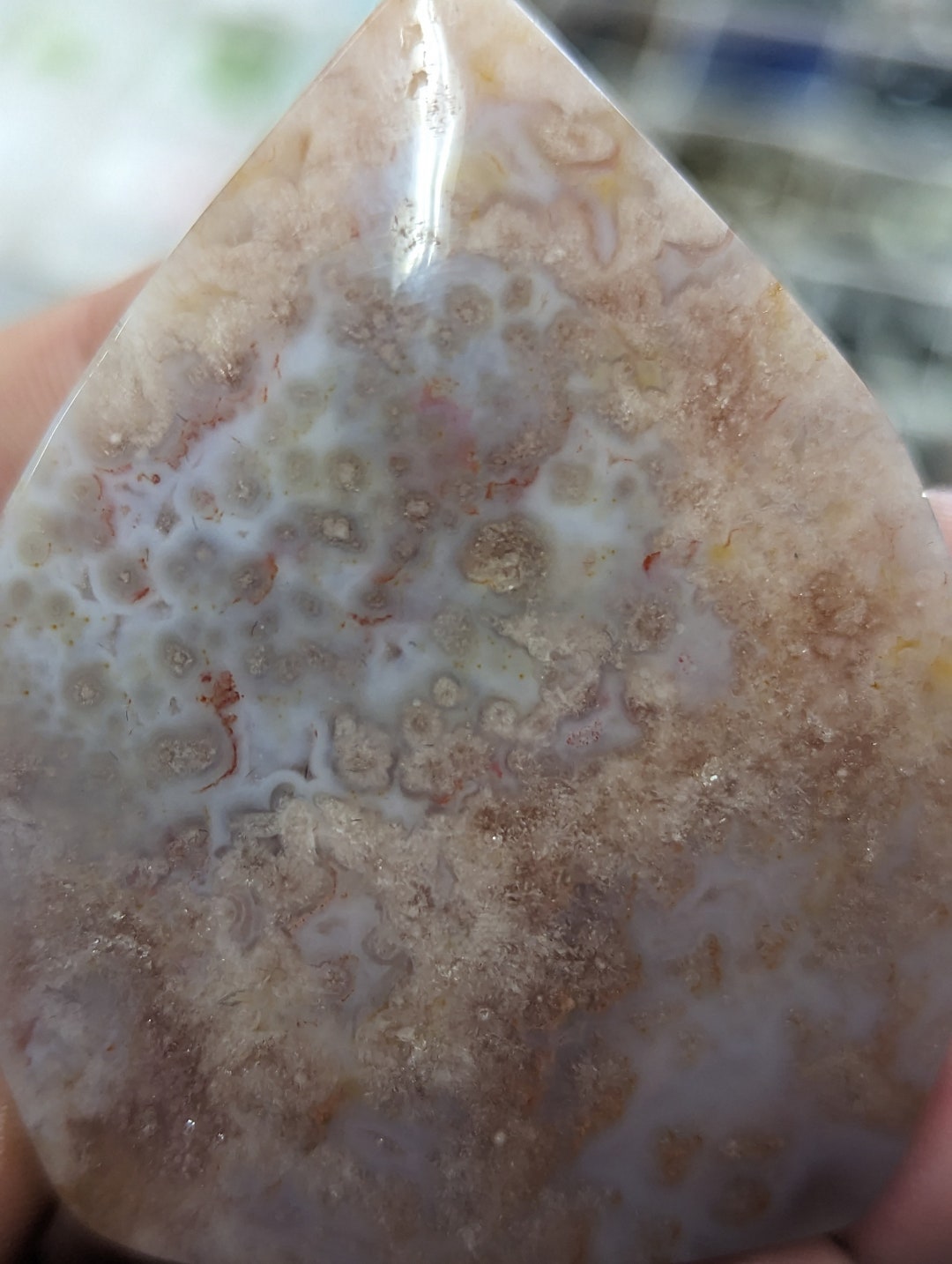 Pink Flower Agate Fully Polished Freeform - Etsy