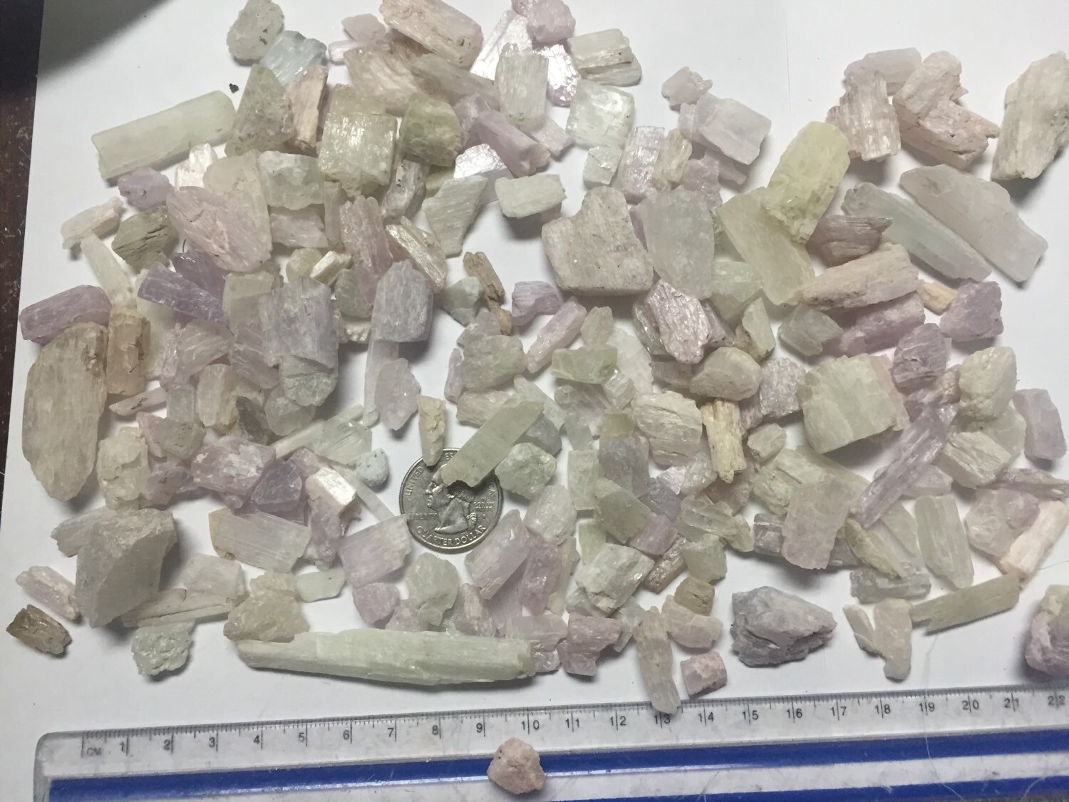 1lb Wholesale Natural Kunzite/spodumen Pink Green Blue and Clear ...