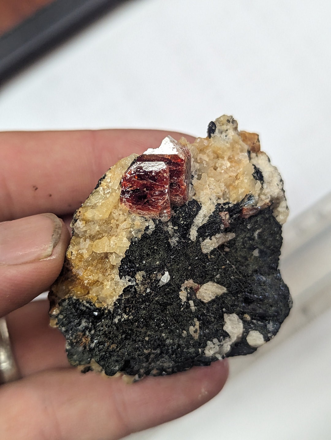 Gemmy Red Zircon Crystal in Matrix - Etsy