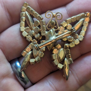 Large Prong Set Vintage Rhinestone Butterfly Brooch Pin - Etsy