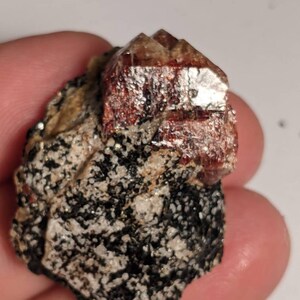 Gemmy Red Zircon Crystal in Matrix - Etsy