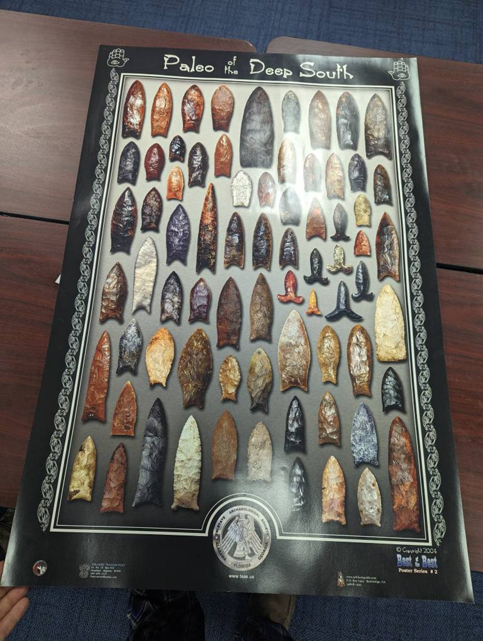 Paleo Type Arrowheads of the Deep South Educational Poster - Etsy