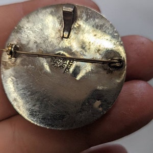 Vintage Large Mayan Calendar Sun Sterling Silver Pendant / Pin - Etsy