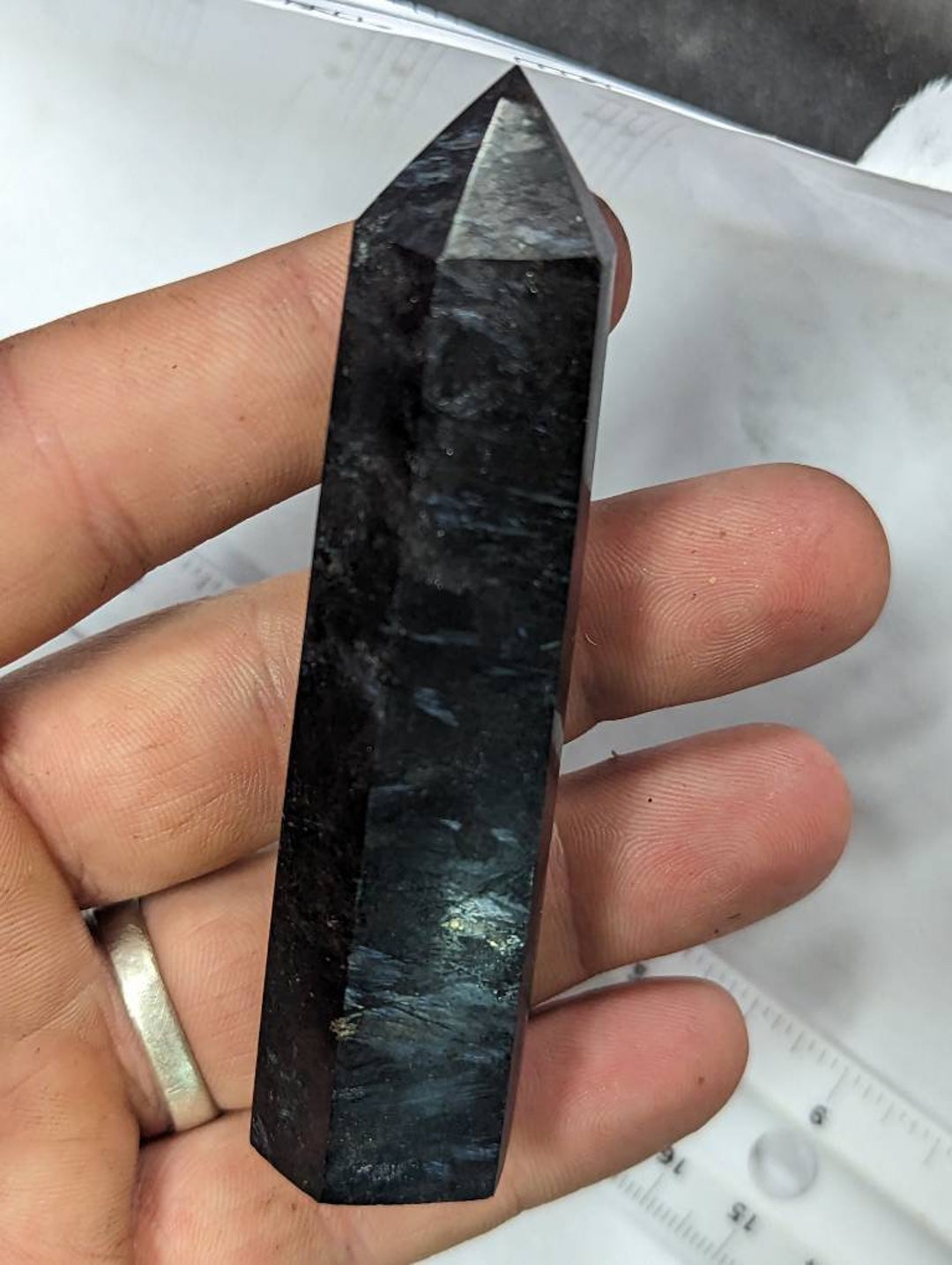 Astrophyllite "fireworks Stone" Polished Obelisk Tower - Etsy