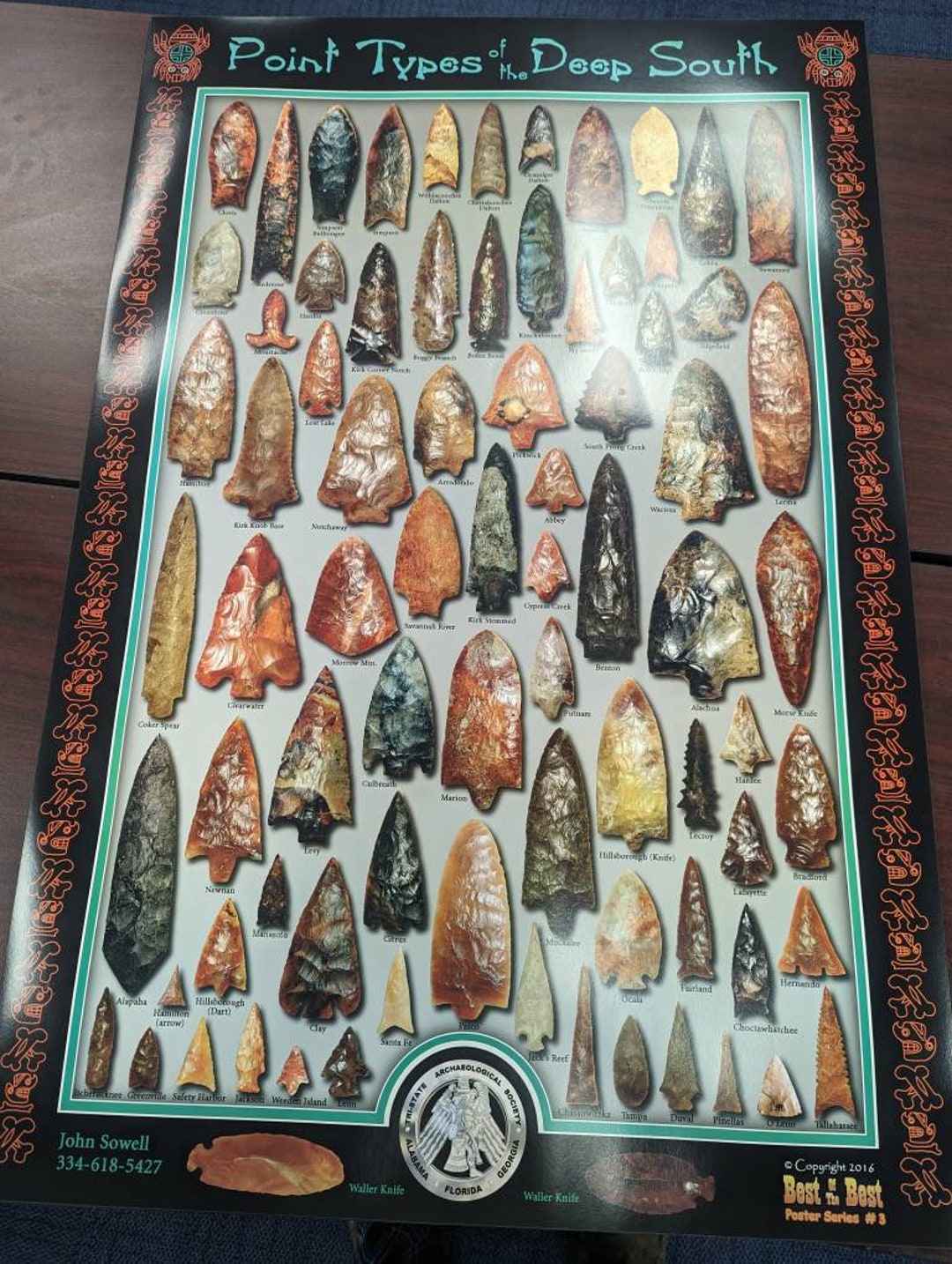 Southern Arrowhead Types Educational Poster - Etsy