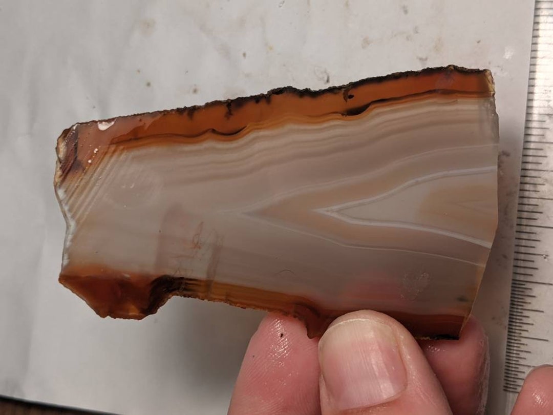 Carnelian Agate Slab Awesome Color and Banding - Etsy