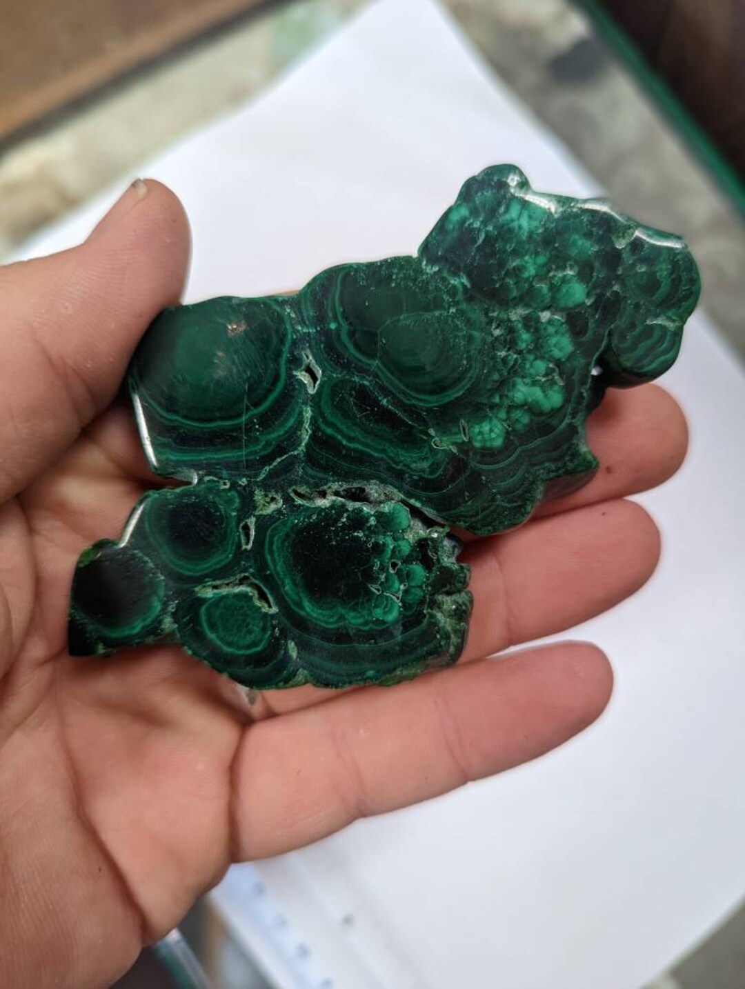 Large Polished Malachite Slab - Etsy