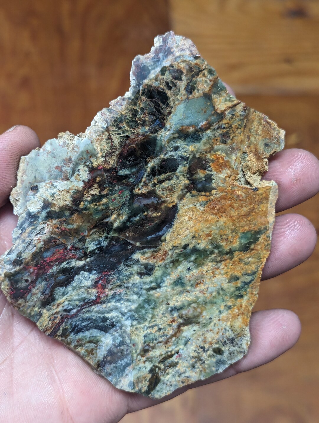 Large Plasma Agate / Bloodstone Jasper Slab - Etsy