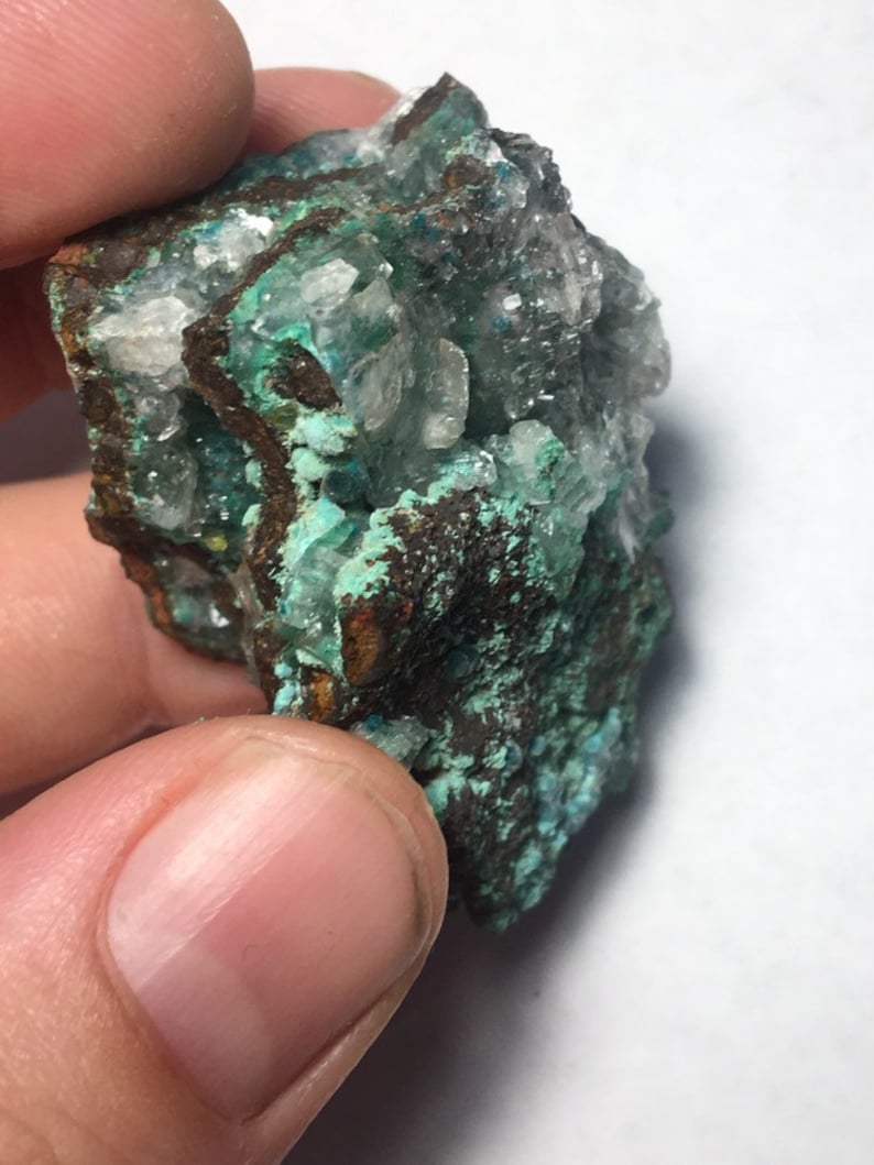 Conichalcite Selenite and Aurichalcite Crystal Cluster - Etsy