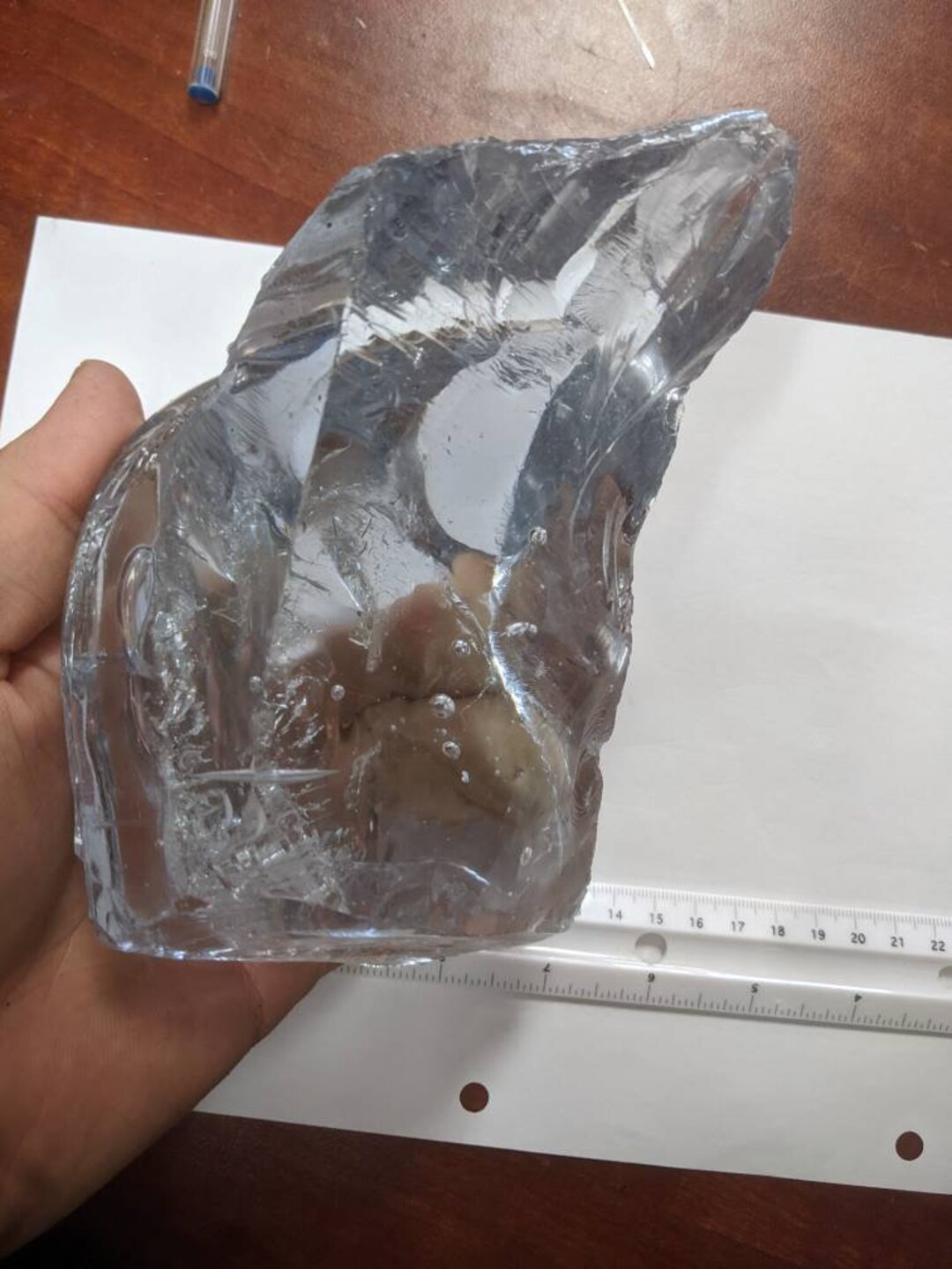Big 2.7lb Ice Blue Slag Glass - Etsy