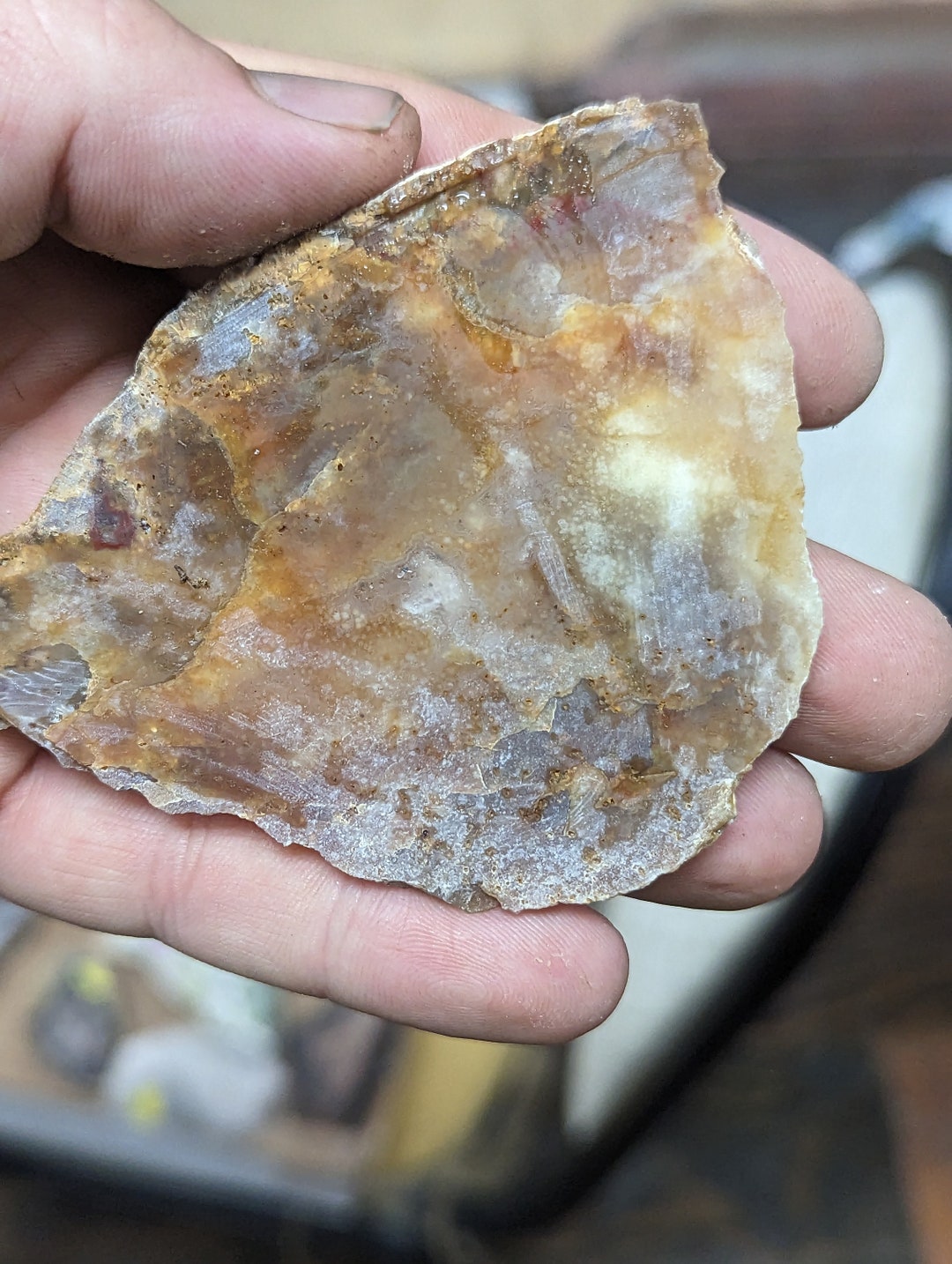 Yellow and Red Paint Rock Agate Slab From Alabama - Etsy
