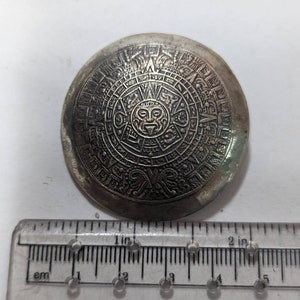 Vintage Large Mayan Calendar Sun Sterling Silver Pendant / Pin - Etsy