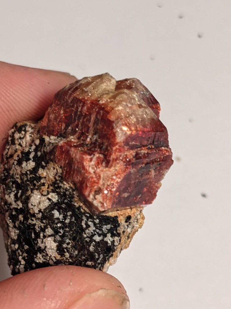 Gemmy Red Zircon Crystal in Matrix - Etsy