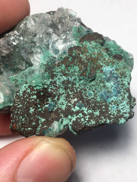 Conichalcite Selenite and Aurichalcite Crystal Cluster | Etsy