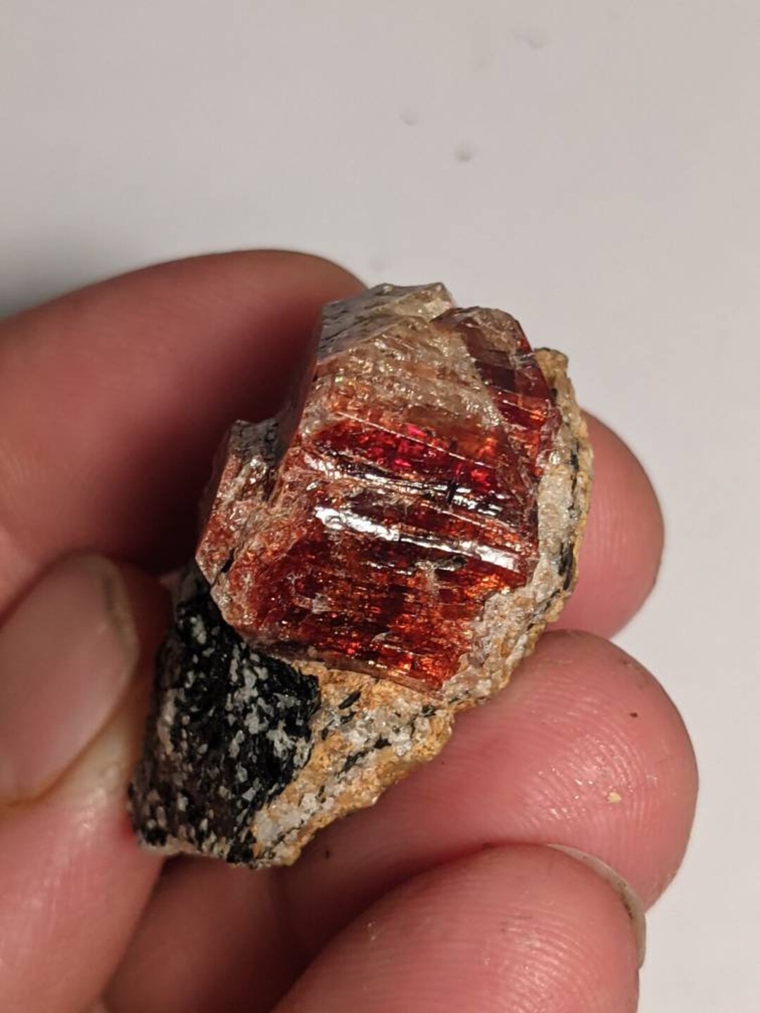 Gemmy Red Zircon Crystal in Matrix - Etsy