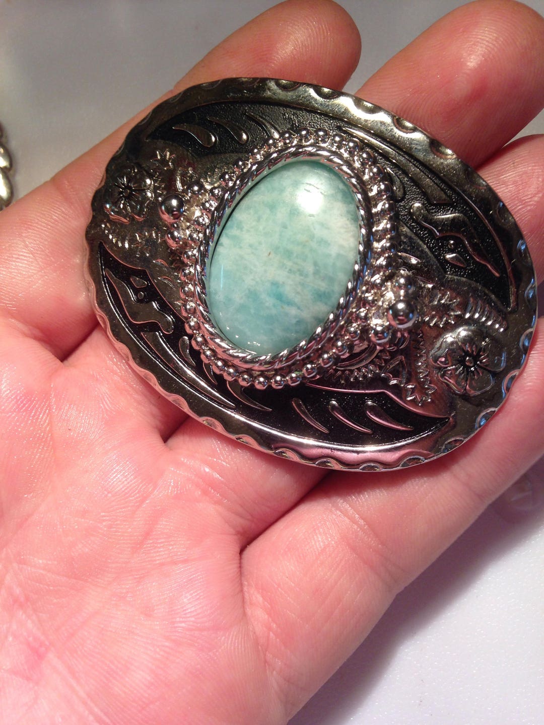 Amazonite Gemstone Belt Buckle - Etsy