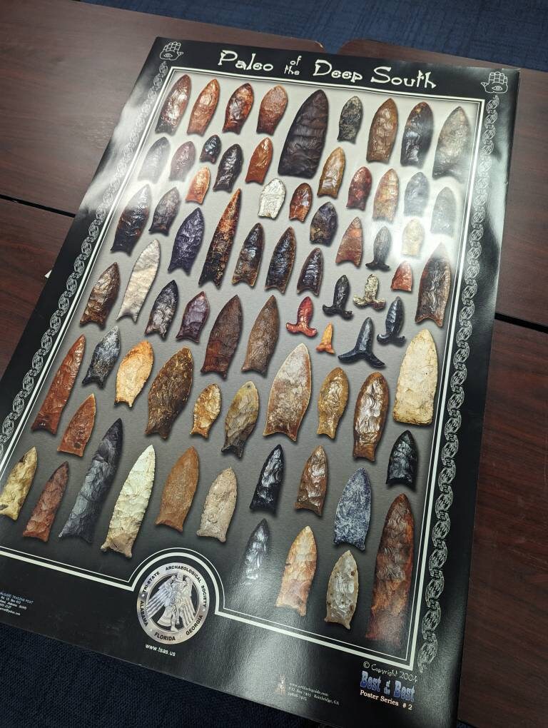 Paleo Type Arrowheads of the Deep South Educational Poster - Etsy