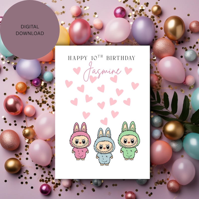 Labubu Birthday Card - Etsy