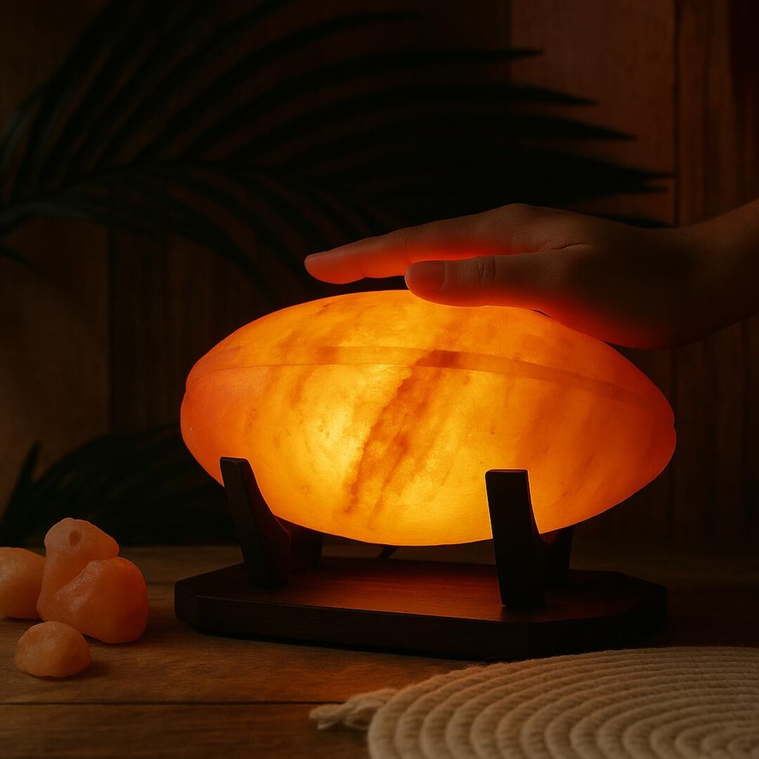 Football Himalayan Pink Salt Lamp, Foot & Hand Detoxer, Air Ionizer - Etsy