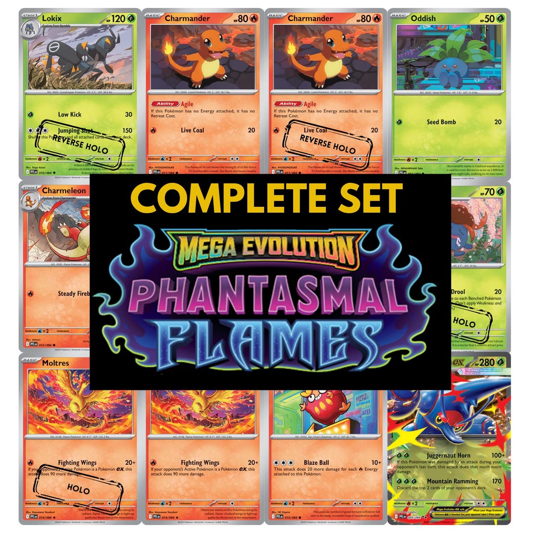 Pokémon Tcg Phantasmal Flames Master Set Printable Binder Pages