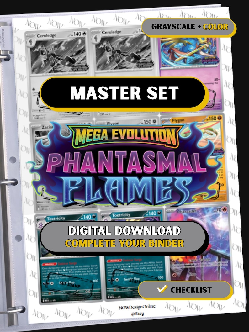 Phantasmal Flames Master Set Placeholders, Printable Complete Binder ...