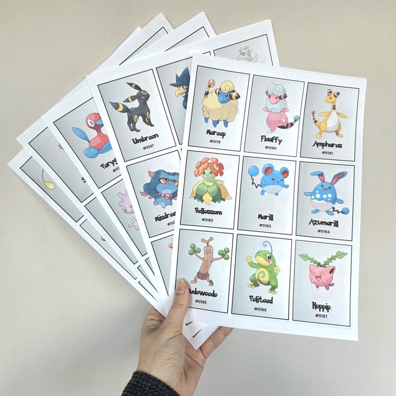 Pokemon Gen 2 Binder Inserts | Johto Collection (digital Download ...