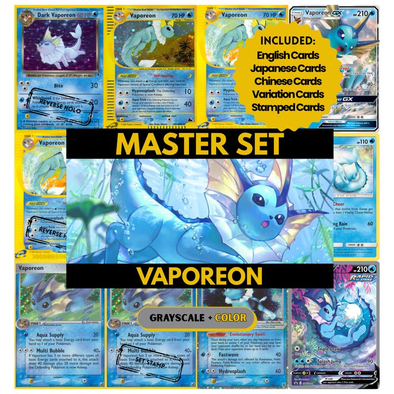 Vaporeon Binders - Etsy