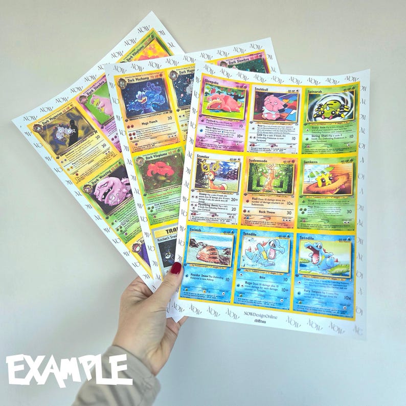 Glaceon Master Set Binder Pages | Pokémon TCG Placeholder Cards ...