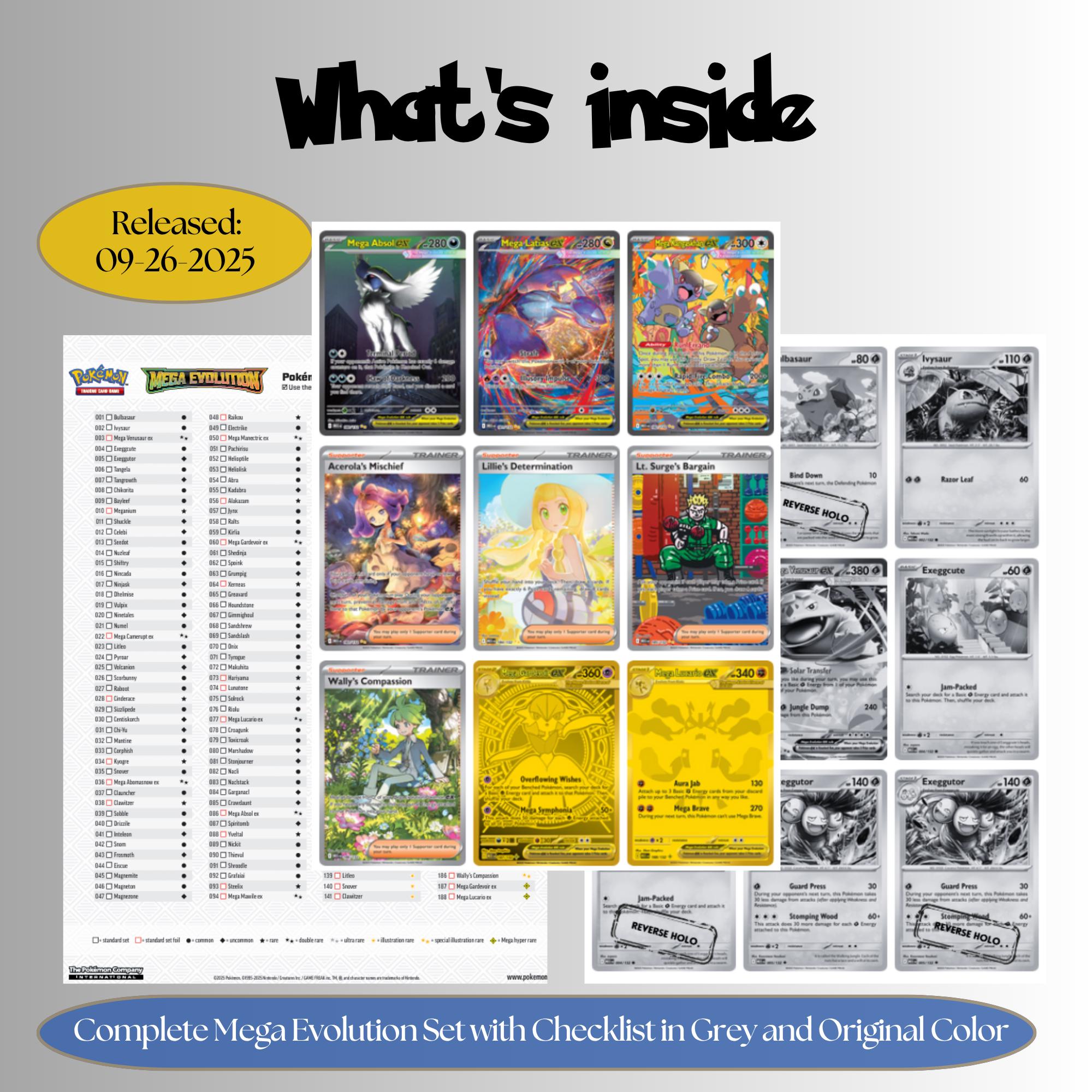 Mega Evolution Base Set Placeholders, Printable Complete Master Binder ...