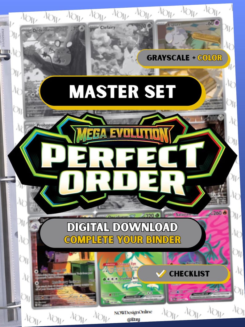 Perfect Order Master Set Placeholders, Printable Complete Binder Pages ...